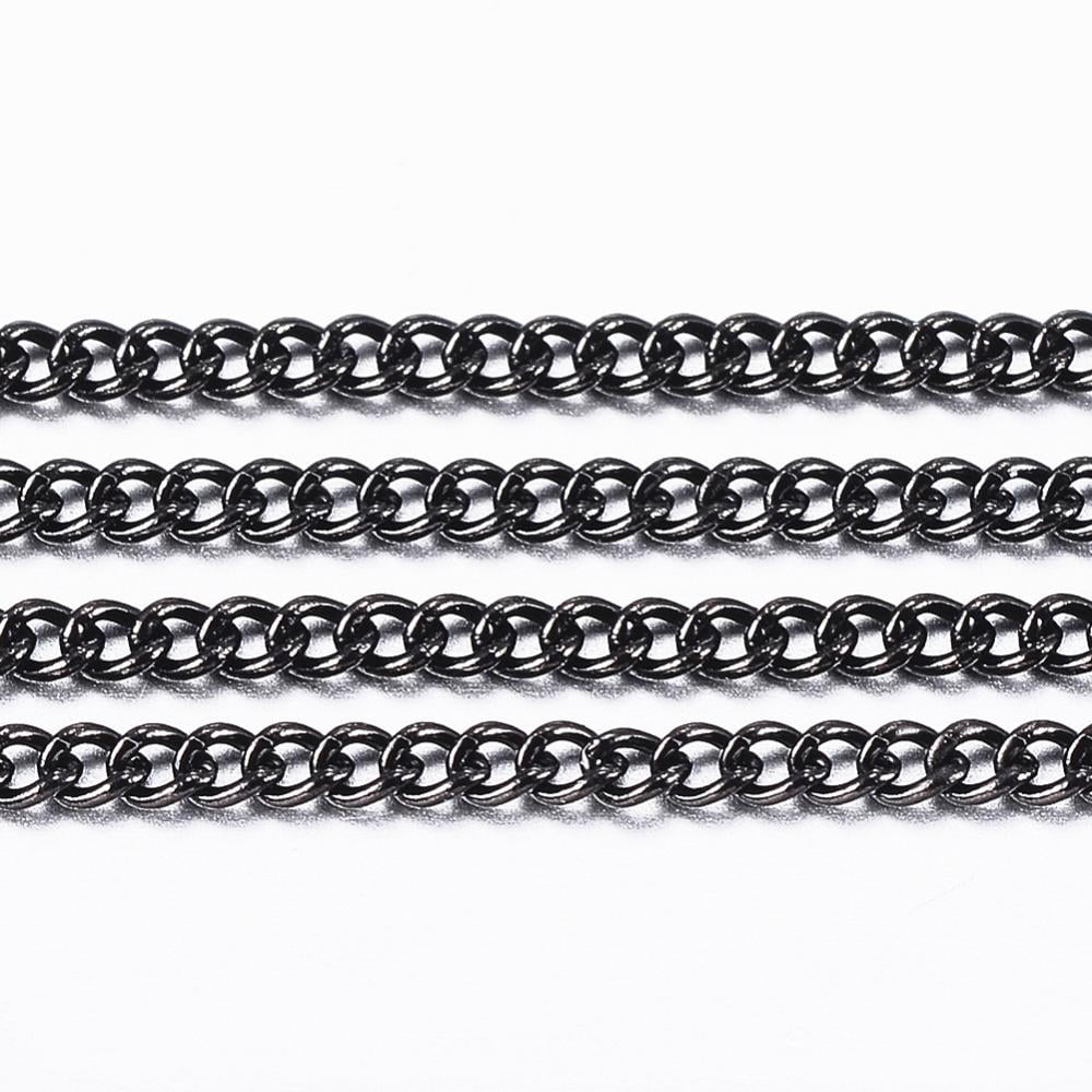 1roll 304 Stainless Steel Twisted Chains Curb Chains Soldered with ...