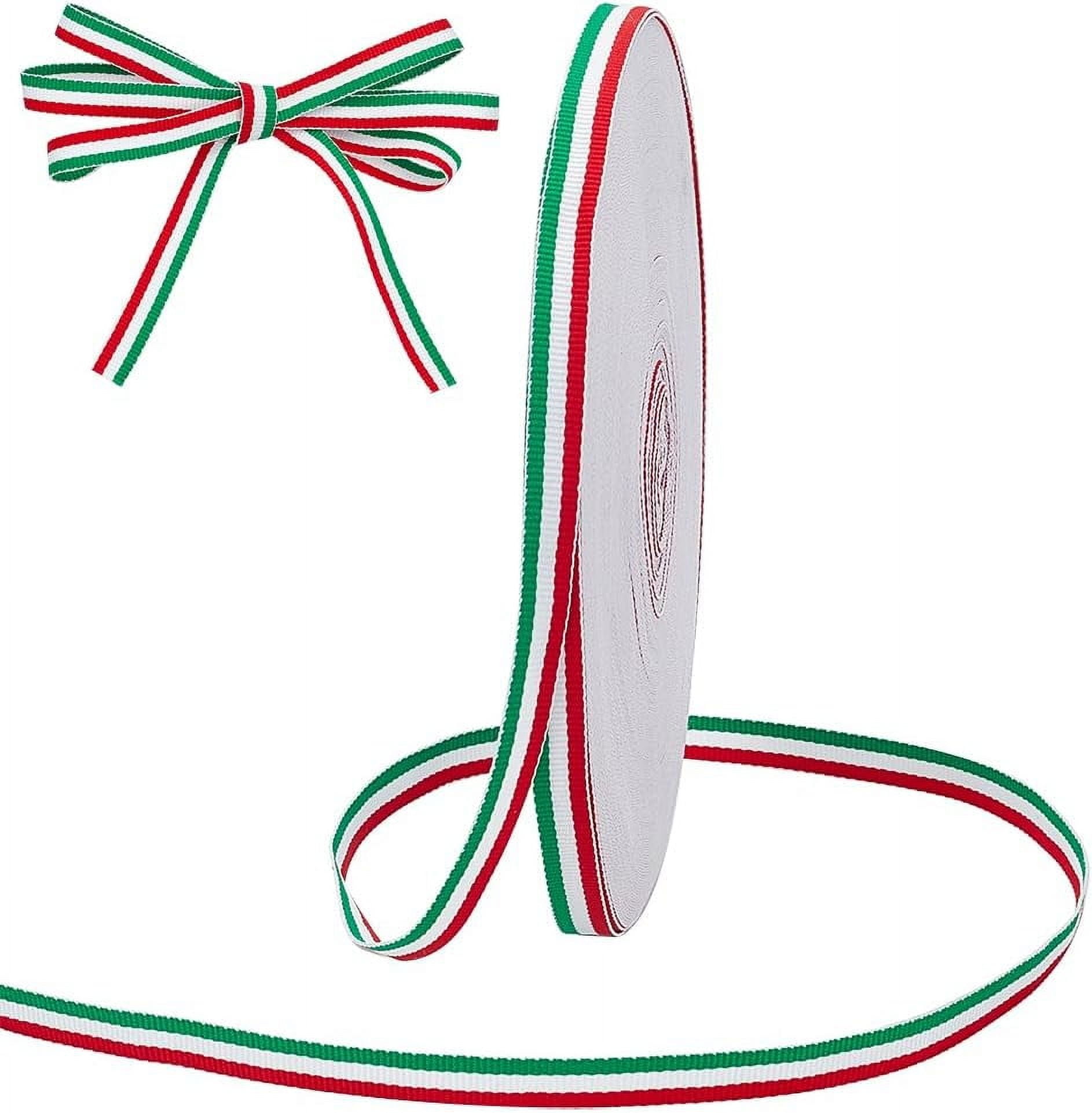 1roll 50 Yards Tricolor Polyester Striped Grosgrain Ribbon Clothes ...