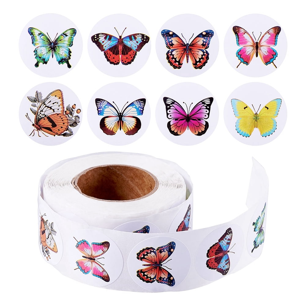 1roll 500 pcs Paper Cartoon Stickers Adhesive Labels Roll Stickers Gift ...