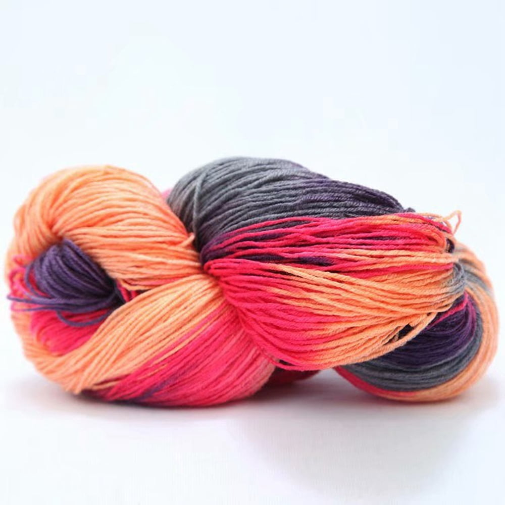 1roll Acrylic Fiber Yarn Gradient Color Yarn Colorful 2~3mm about 50g ...