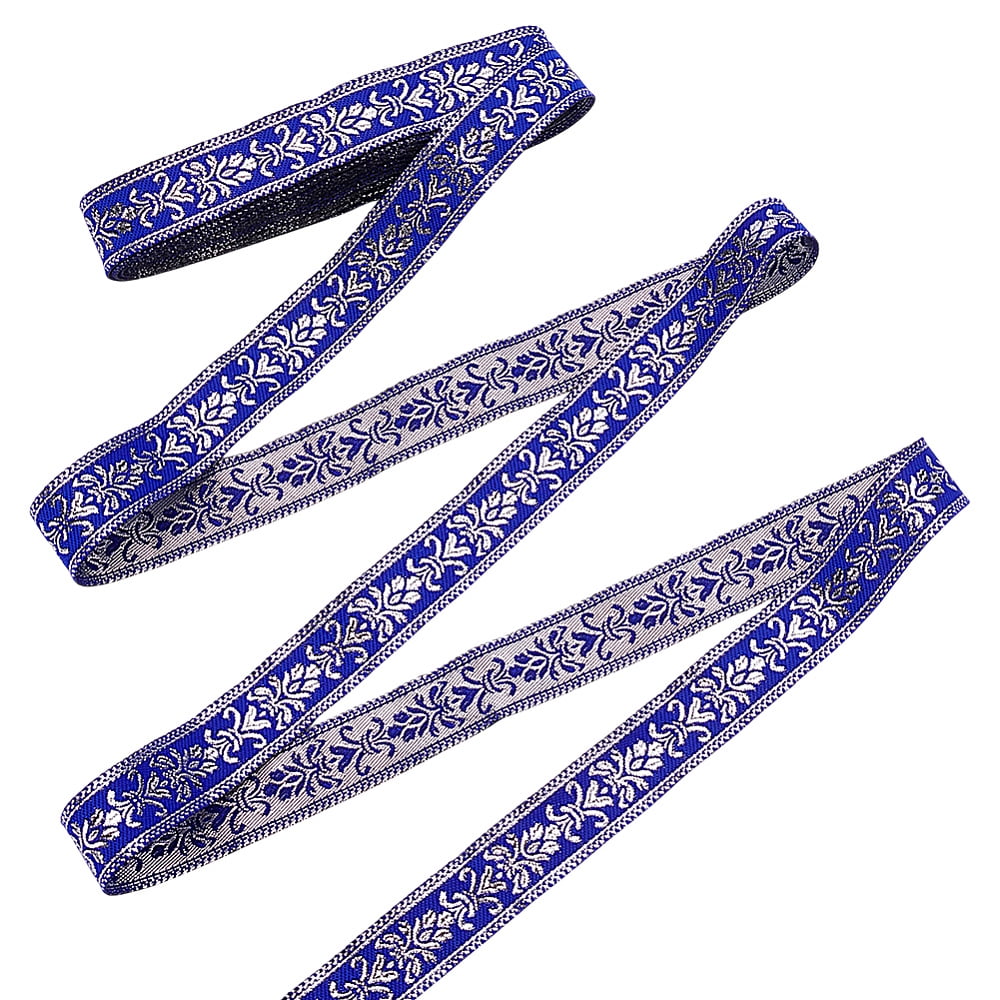1roll Ethnic style Polyester Jacquard Flower Ribbon for Garment ...