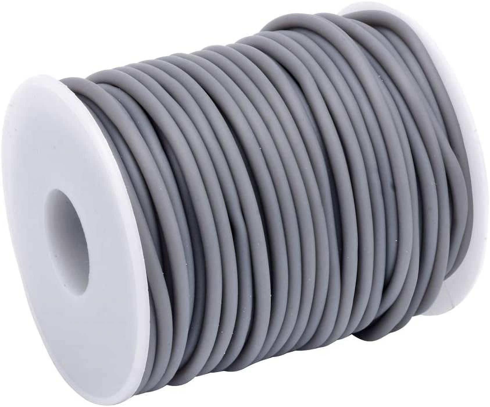 1roll Hollow Pipe PVC Tubular Rubber Cord Wrapped Around White Plastic ...