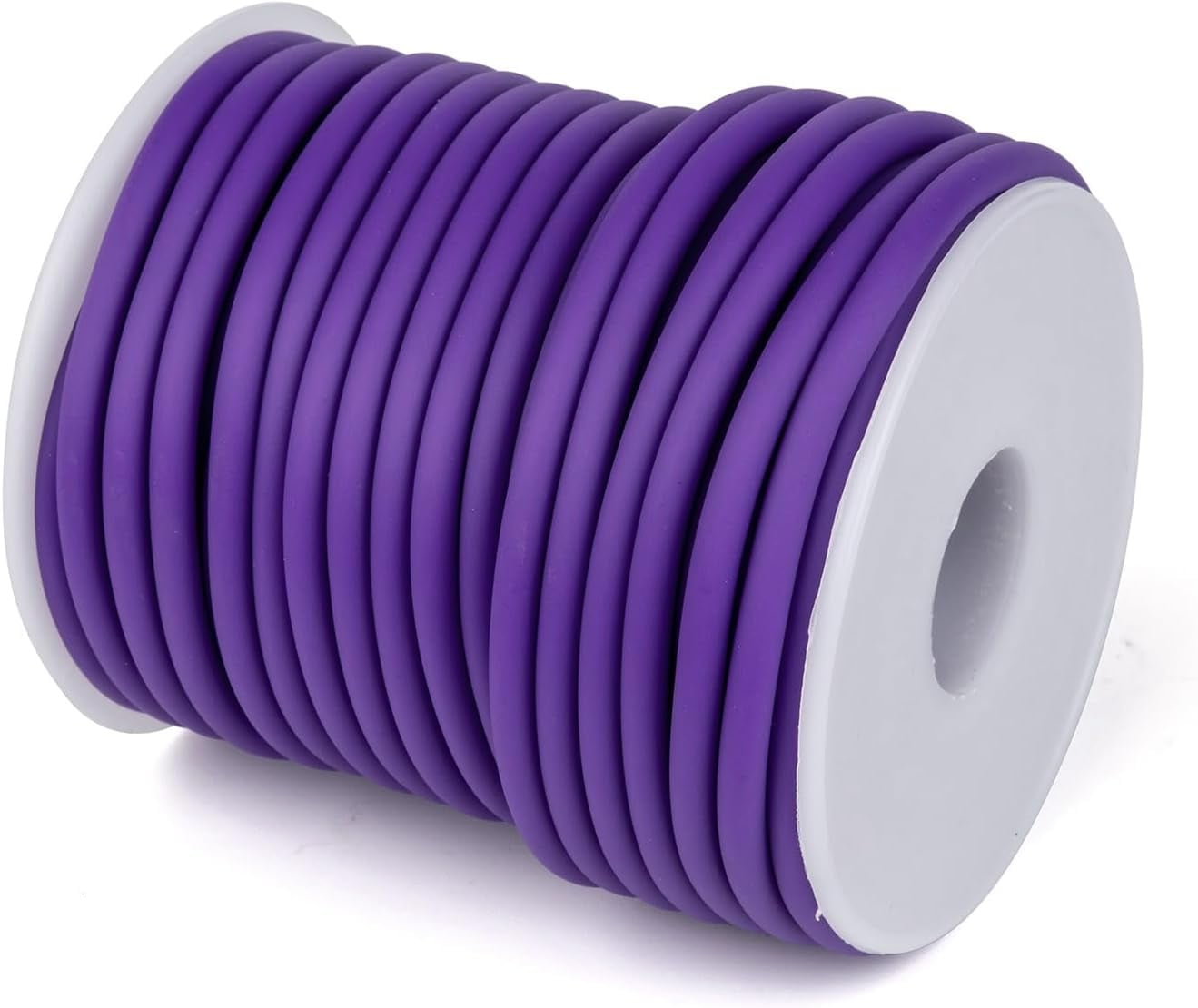 1roll Hollow Pipe PVC Tubular Rubber Cord Wrapped Around White Plastic ...