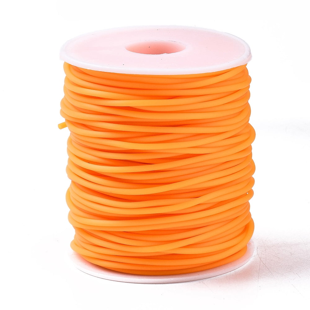 1roll Hollow Pipe PVC Tubular Rubber Cord Wrapped Around White Plastic ...