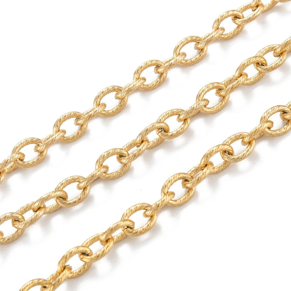 1roll Ion Plating(IP) 304 Stainless Steel Textured Cable Chains ...