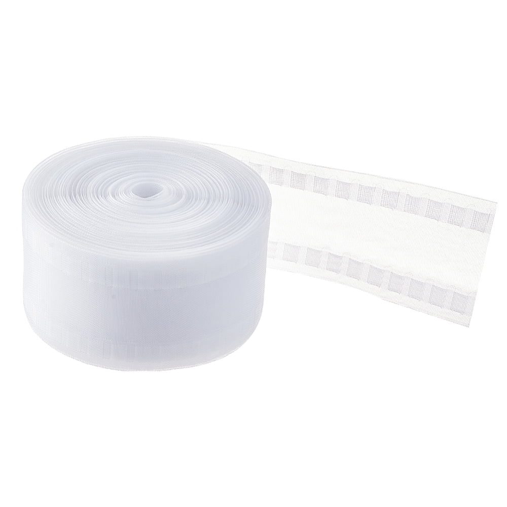 1roll Nylon Curtain Tape for Hook Drapery Header Tape Flat White 80mm ...
