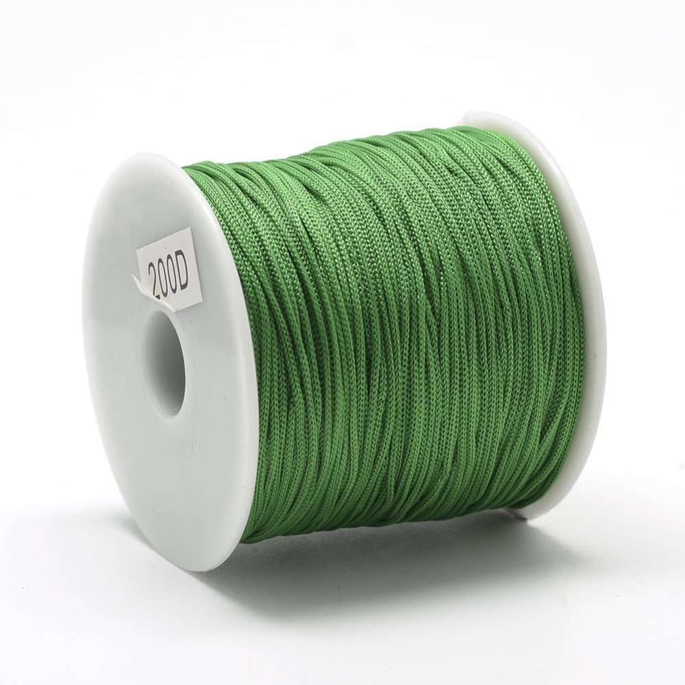 1roll Polyester Cords Dark Green 0.8mm about 131.23~142.16 yards(120 ...