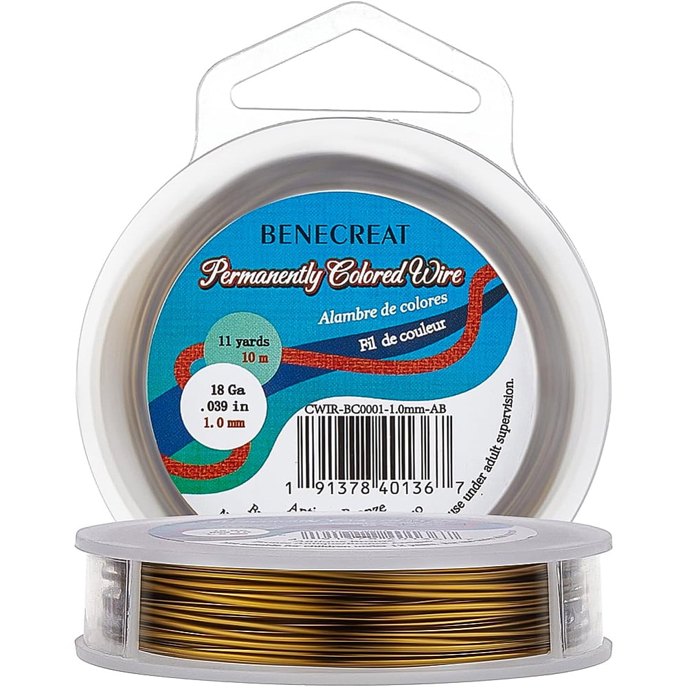 1roll Round Craft Copper Wire Bronze 1mm 18 Gauge - Walmart.com