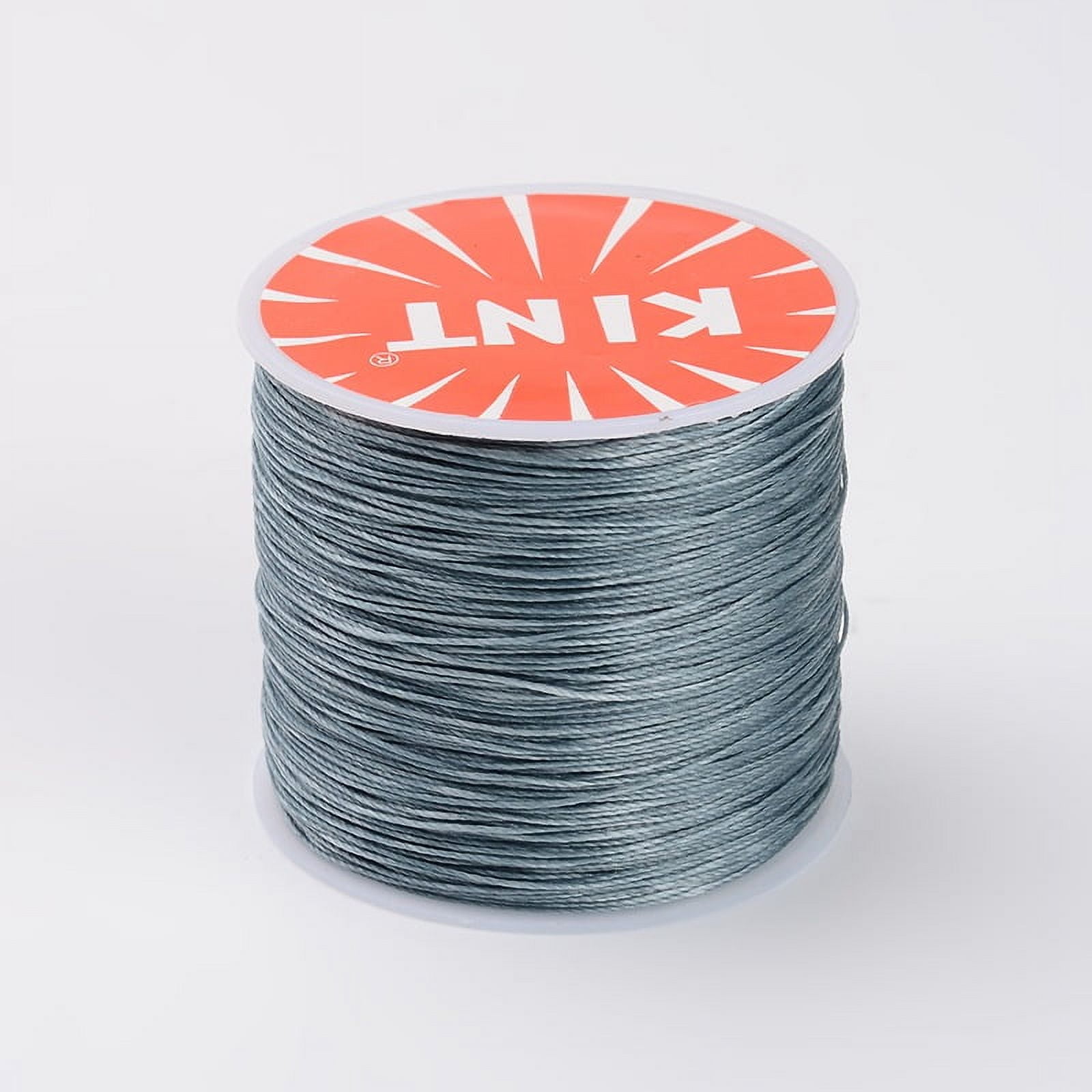 1roll Round Waxed Polyester Cords Gray 0.45mm about 174.97 yards(160m ...
