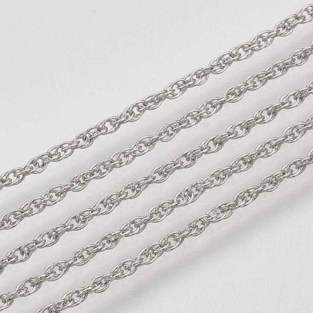 1roll Soldered Brass Covered Iron Rope Chains with Spool 2.5x1.5x0.2mm ...