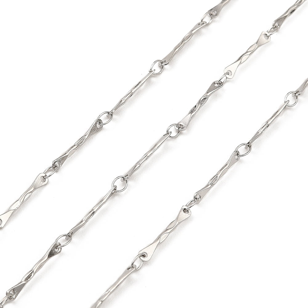 1roll Tarnish Resistant 304 Stainless Steel Bone Link Chains Soldered ...