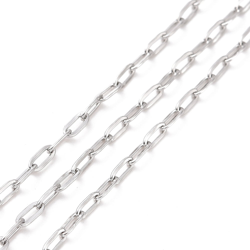 1roll Tarnish Resistant 304 Stainless Steel Cable Chains Unwelded with ...