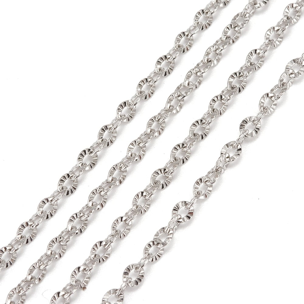 1roll Tarnish Resistant 304 Stainless Steel Cable Chains with Spool ...