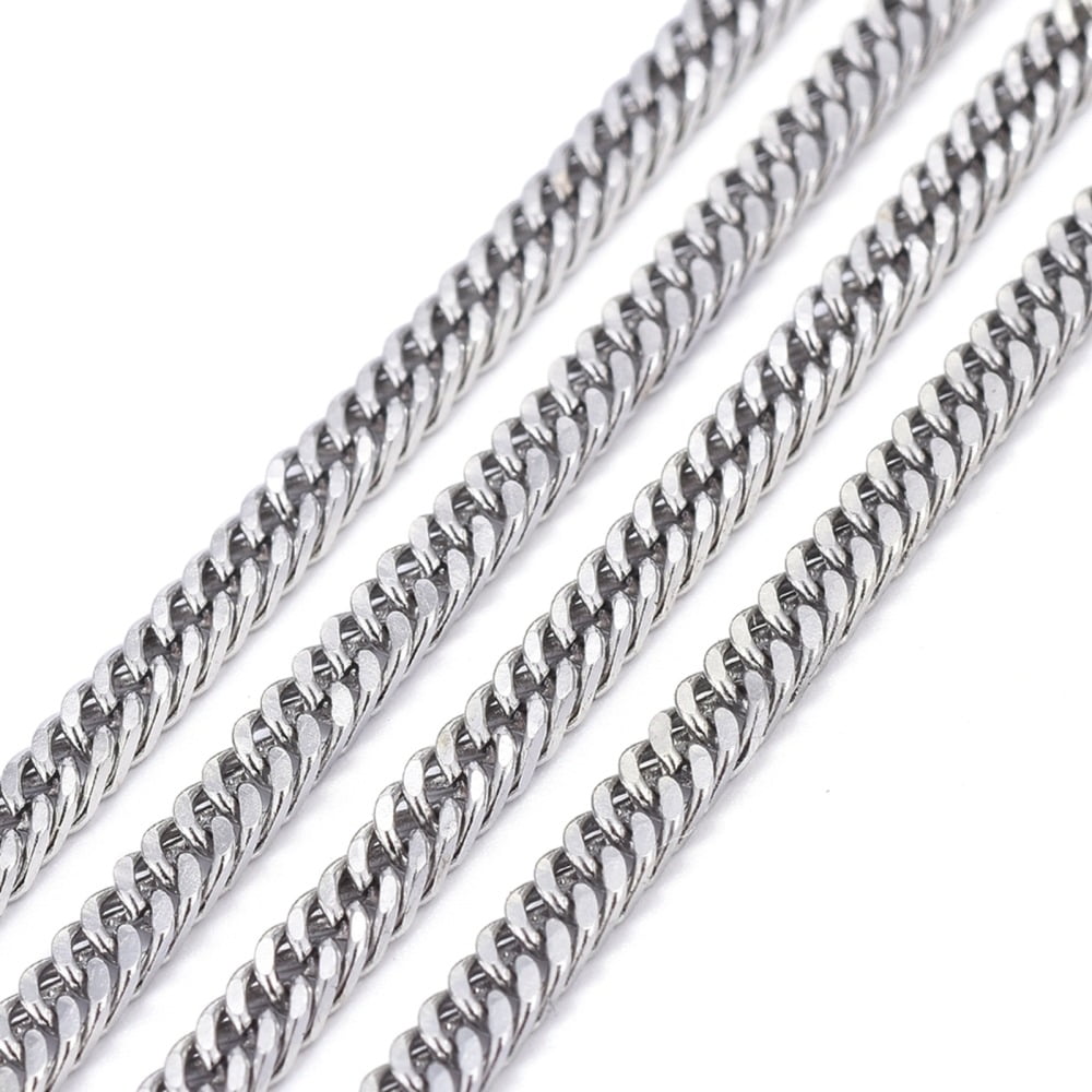 1roll Tarnish Resistant 304 Stainless Steel Cut Chunky Curb Chains ...