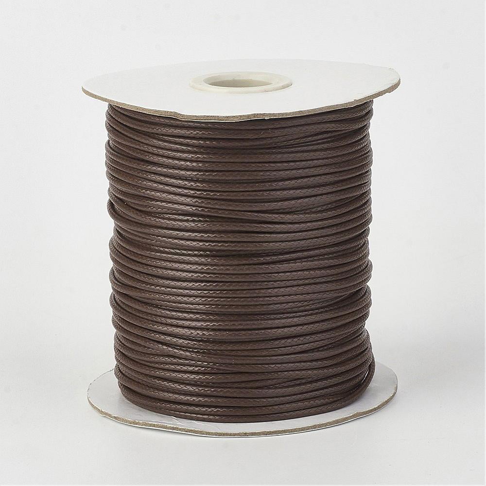 1roll Waxed Polyester Cord Saddle Brown 2mm 90yards/roll(80m/roll) DIY ...