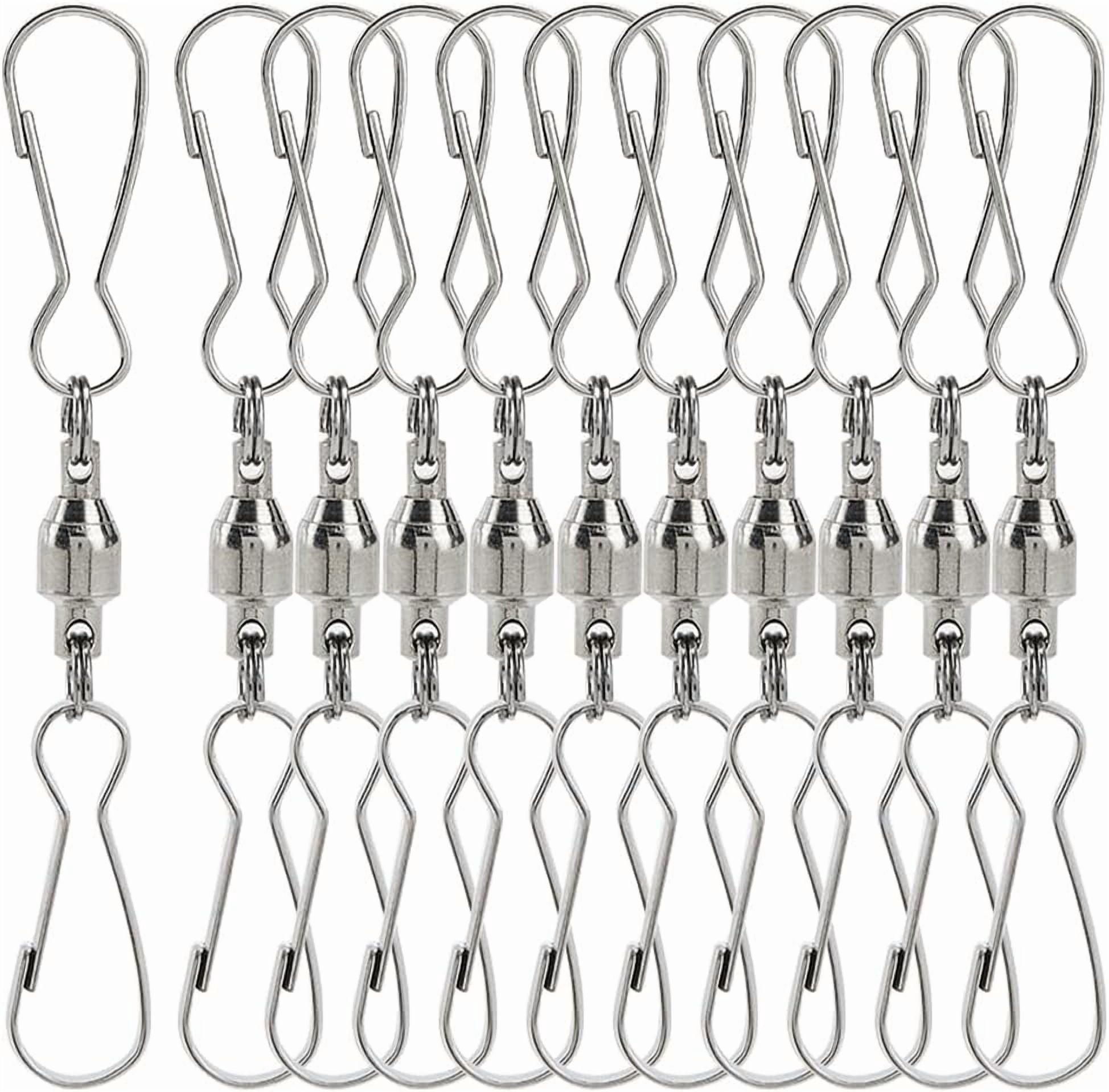 1set 1 Box 20Pcs Swivel Dual Clips Spinning Hanging Hooks 360 Degree ...