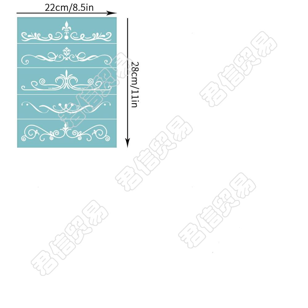 1set 1 sheet Self-Adhesive Silk Screen Printing Stencil for Painting on ...