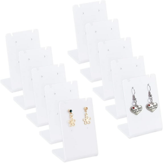 1set 10 Packs Earring Holder Mini Ear Stud Display Racks 60 Holes ...