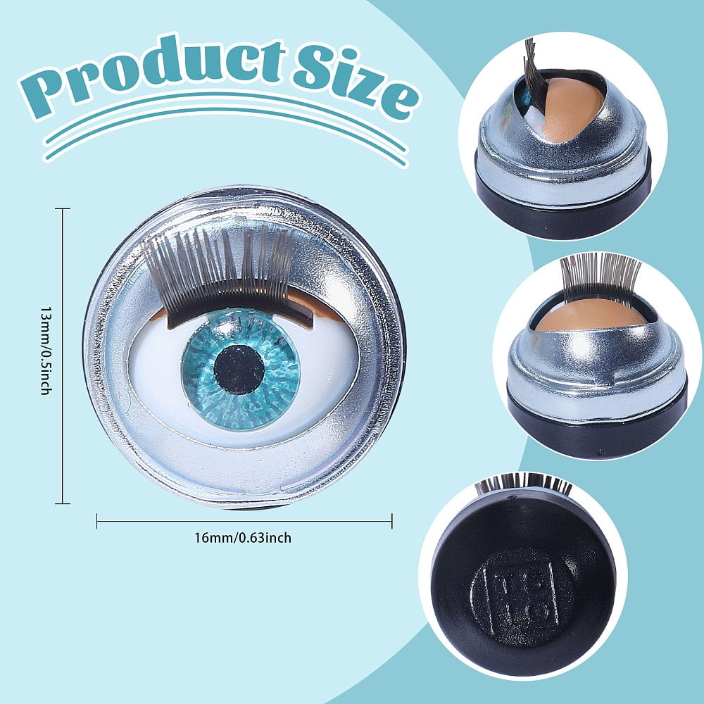 1set 10 Pairs 0.63inch Blinkable Craft Blue Eye Glitter Safety Eyes ...