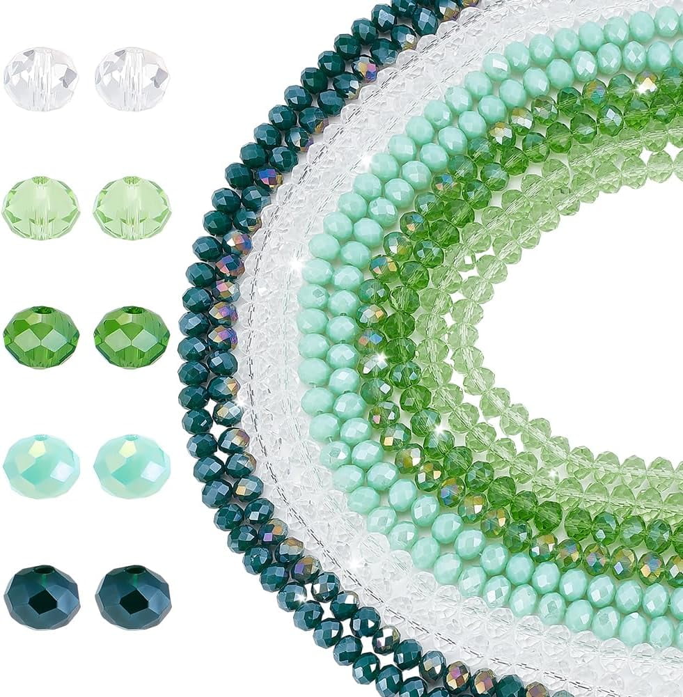 1set 10 Strands 5 colors Electroplate Glass Beads Strands Opaque Solid ...