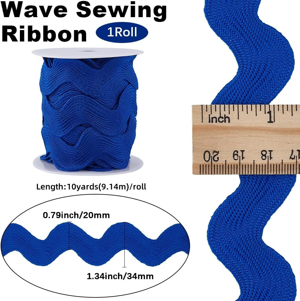 1set 10 Yards Polyester Wavy Fringe Trim Ribbon Wave Bending Lace Trim ...