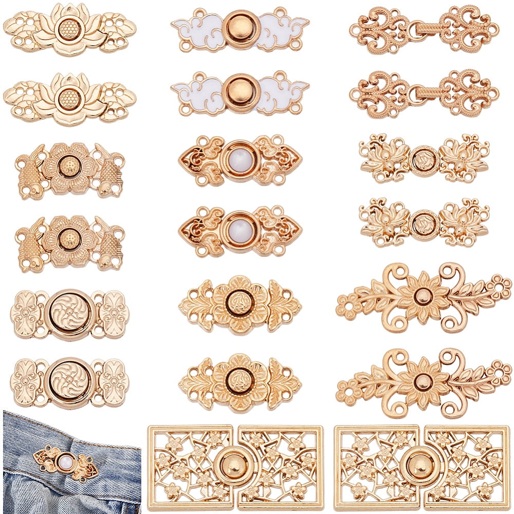 1set 10 styles Alloy Snap Lock Clasps for Hanfu Cheongsam Clothing ...