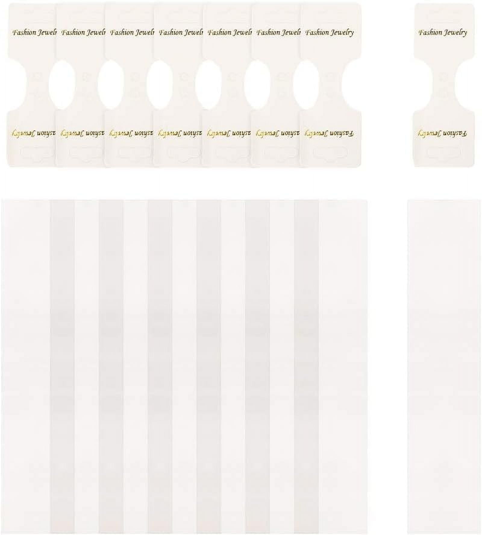 1set 100 pcs Paper Display Card White Necklace Bracelet Jewelry Display ...