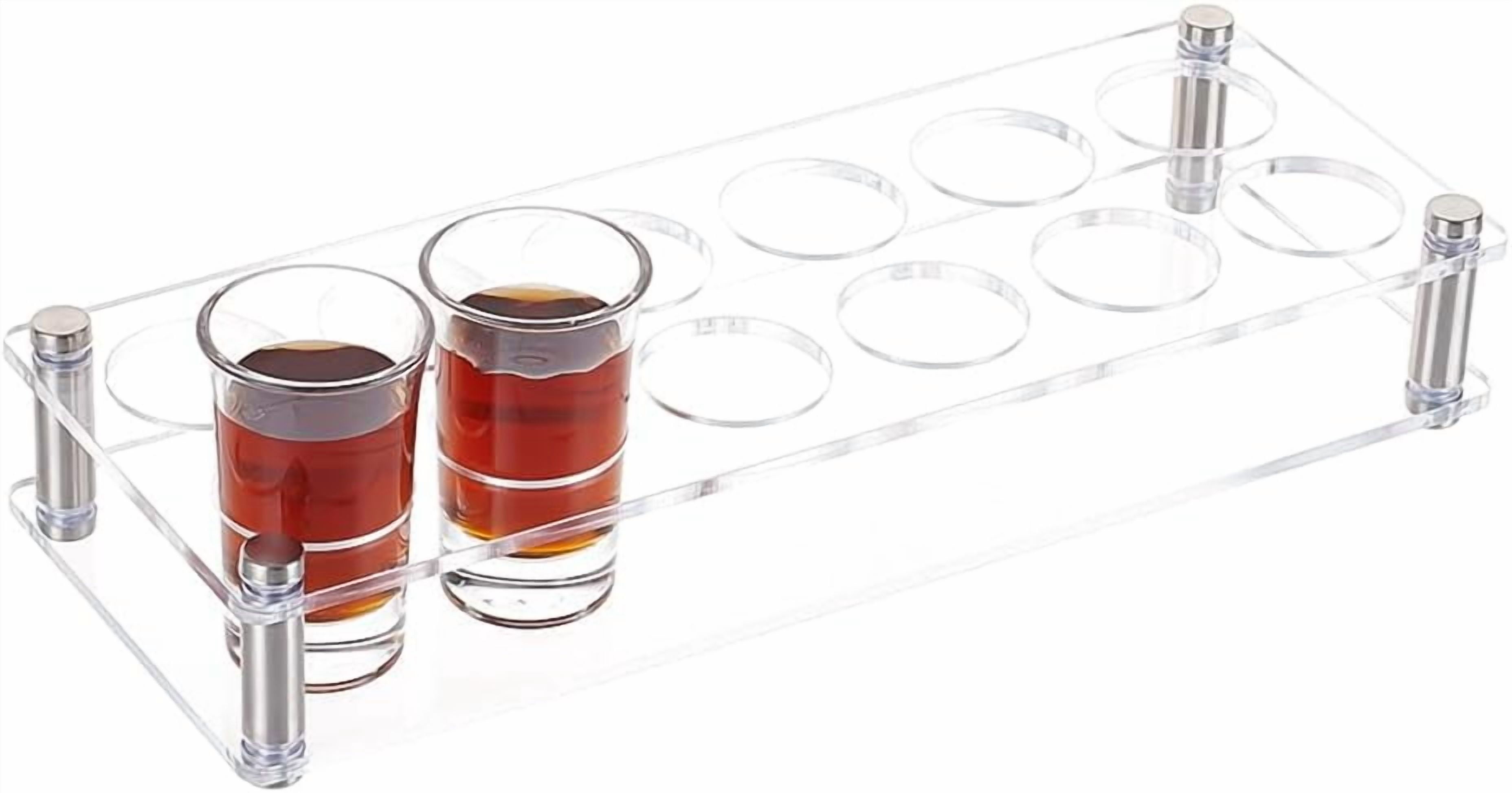 1set 12 Shot Glass Tray Holder Acrylic Shot Glasses Holder Wine Glass ...
