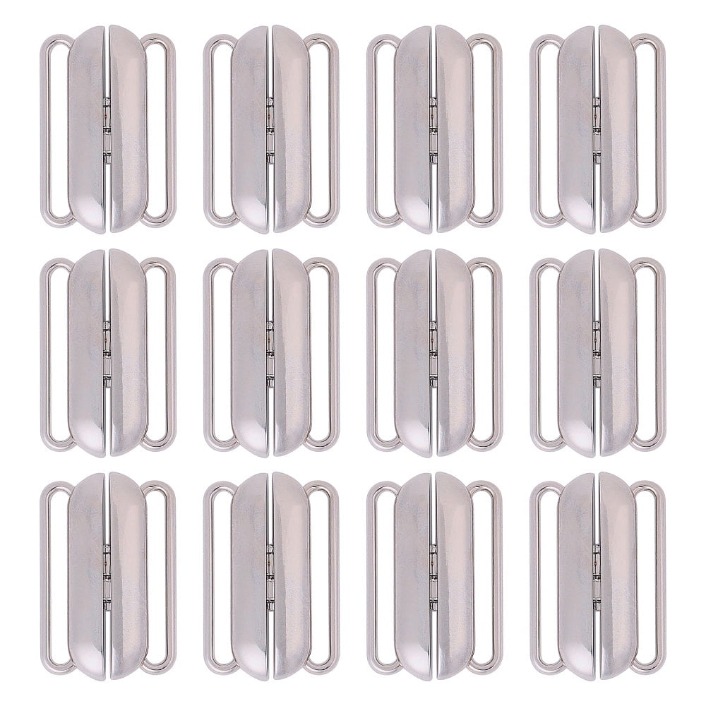 1set 12 pcs Metal Bra Strap Hooks Lingerie Snap Closure Clasp ...