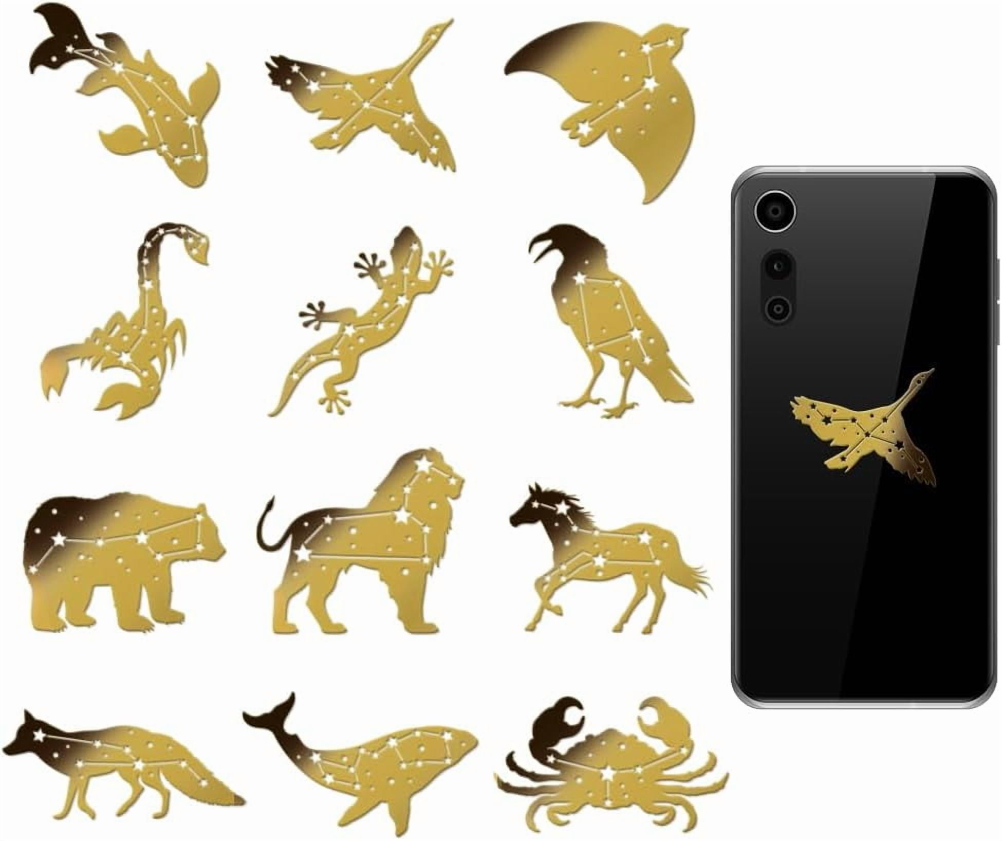 1set 12pcs 1.6x1.6 Inch Constellation Metal Stickers Constellation ...