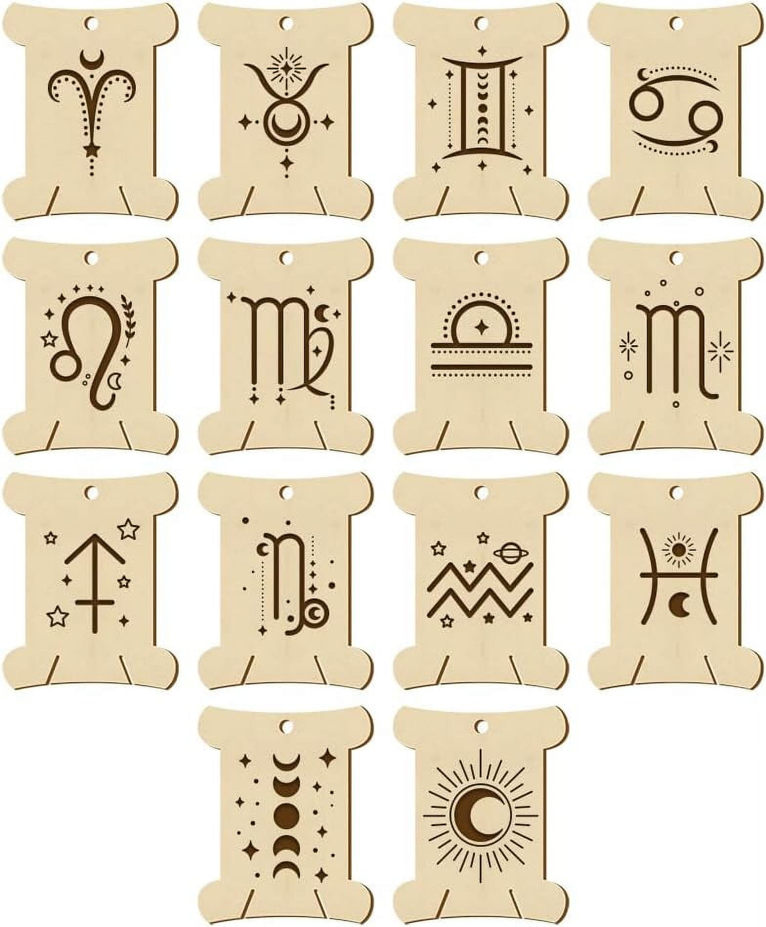 1set 14 Pcs Wooden Constellation Pattern Thread Winding Boards ...