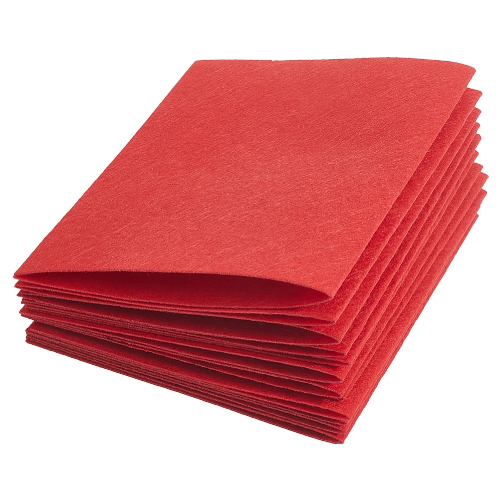 1set 15Pcs Felt Non Woven Fabric DIY Craft Supplies Rectangle Red ...