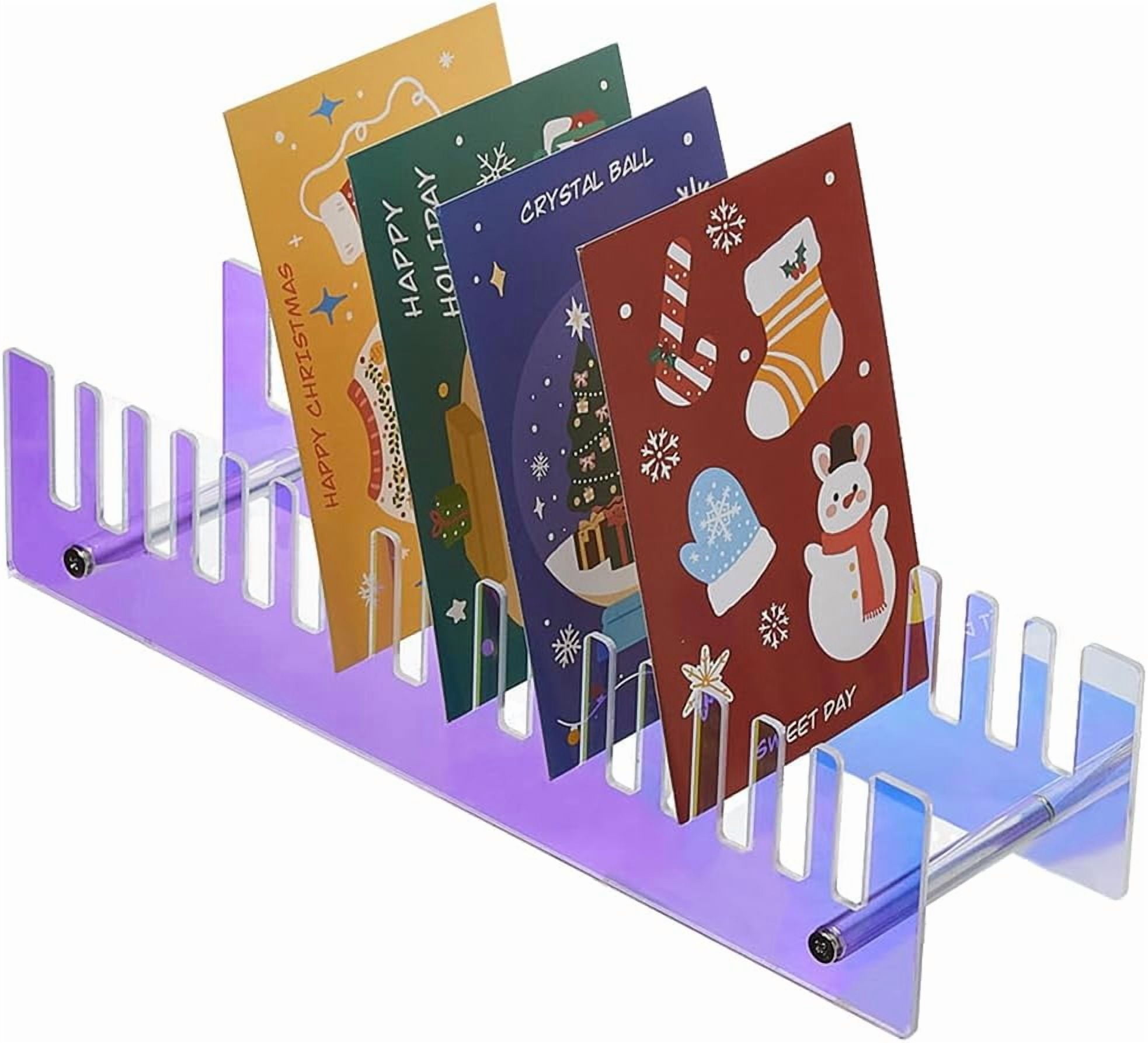1set 16 Slot Acrylic Card Display Stands Greeting Card Display Stand ...