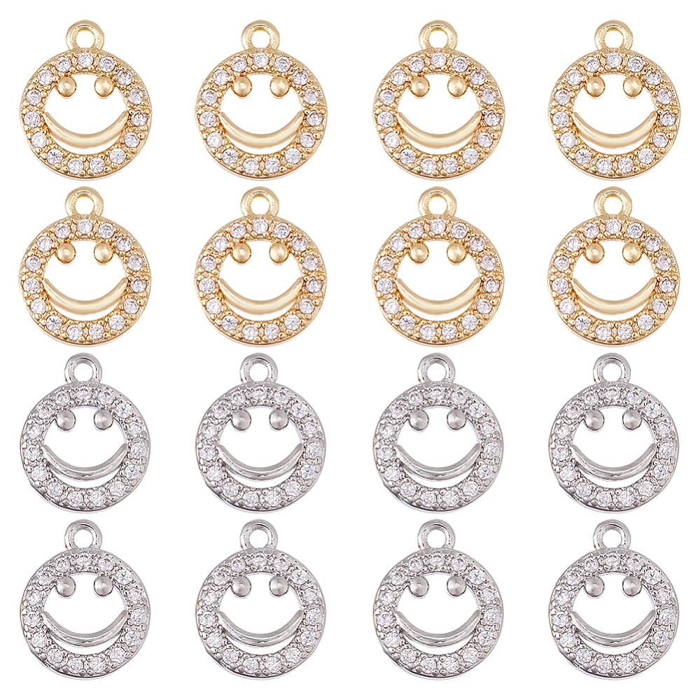 1set 16pcs 2 colors Rack Plating Brass Micro Pave Cubic Zirconia Long ...