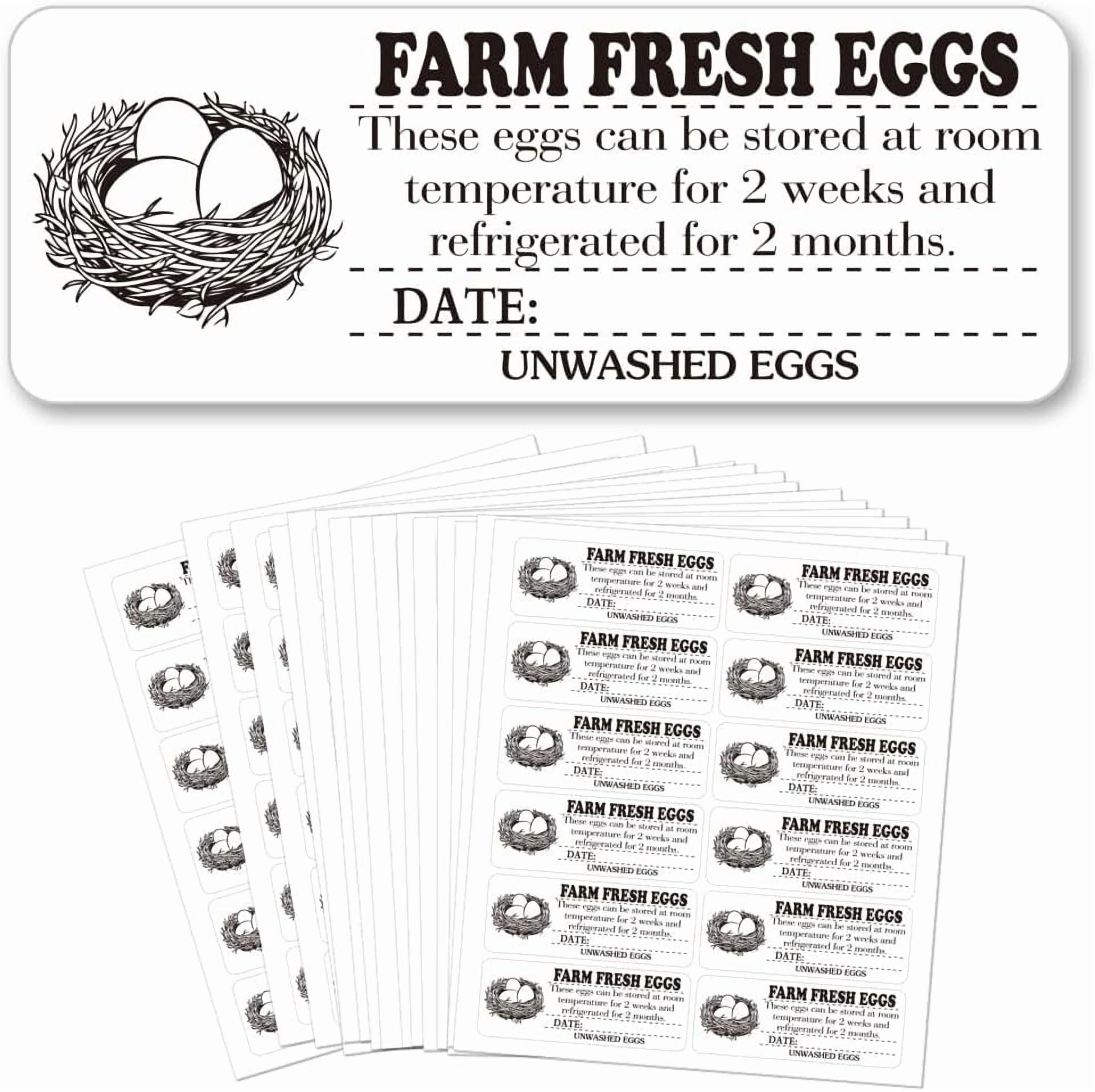 1set 180pcs Farm Eggs Egg Carton Labels 1x2.64 Inch(2.5x6.7cm) Eggs ...