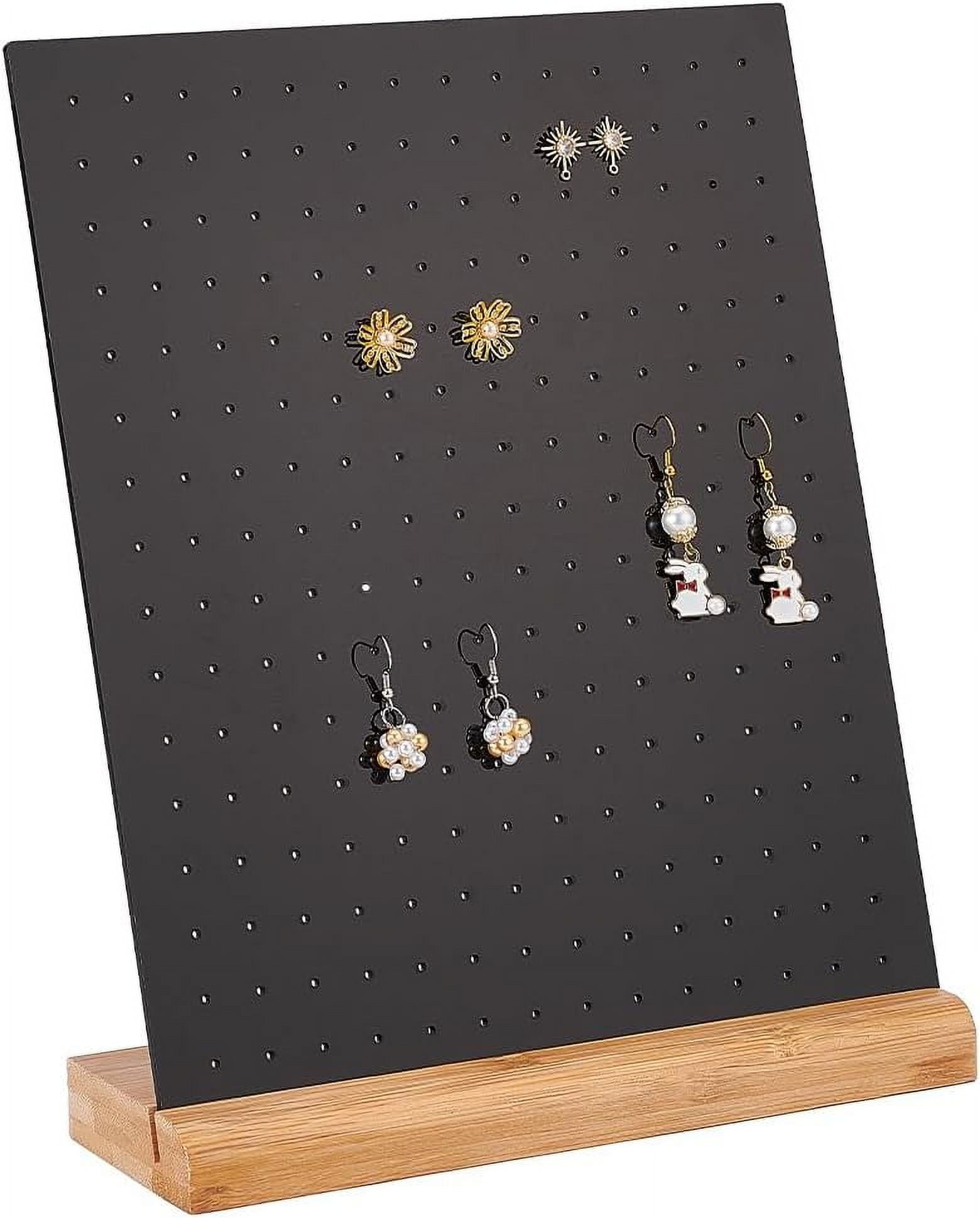 1set 196 Holes Earring Organizer Black Earring Holder Earrings Display ...
