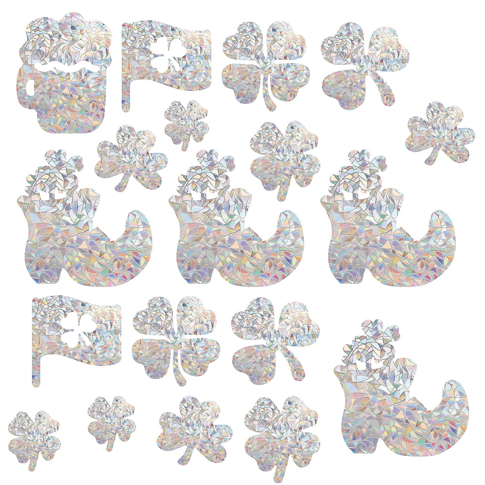 1set 19pcs Waterproof PVC Colored Laser Stained Window Film Adhesive ...