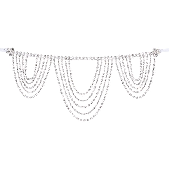 1set 1Pc Polyester Rhinestone Sexy Shoulder Bra Body Chain Fringe ...