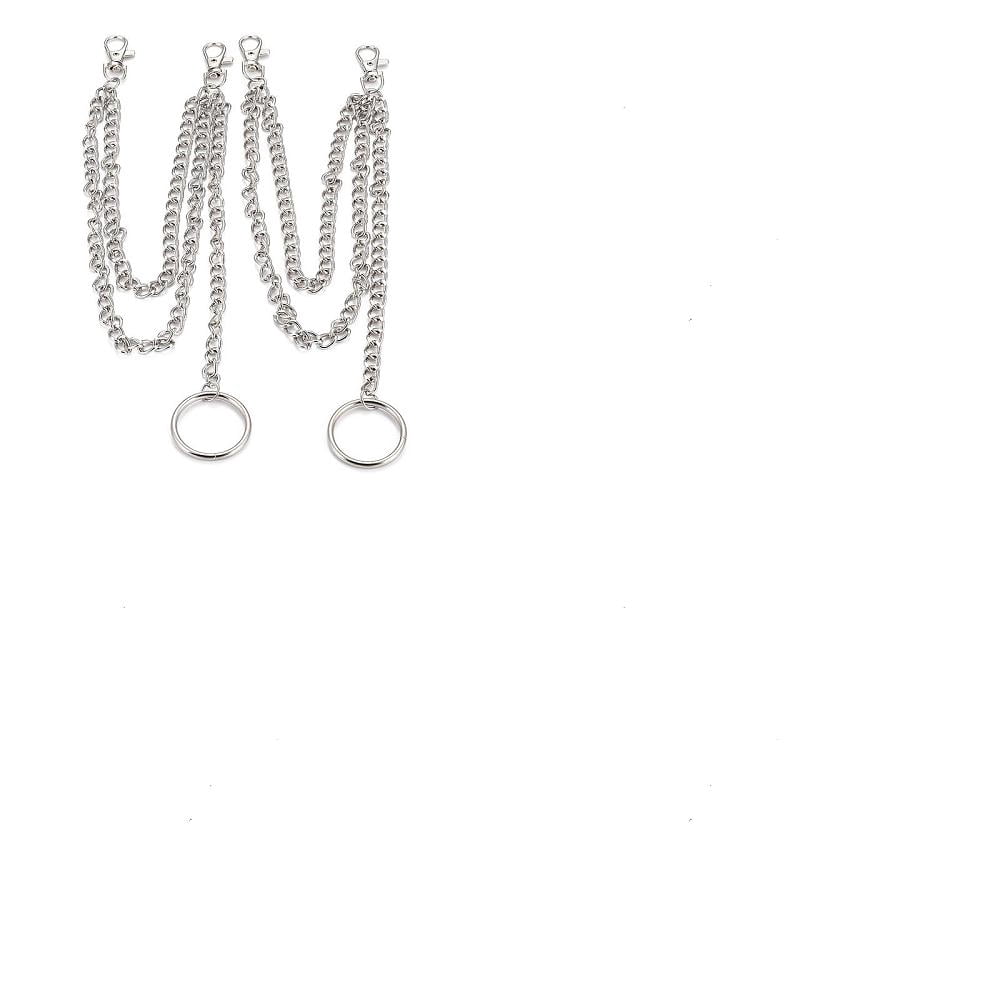 1set 1pc Alloy Pocket Chain with Swivel Clasps and Key Rings for Belt ...