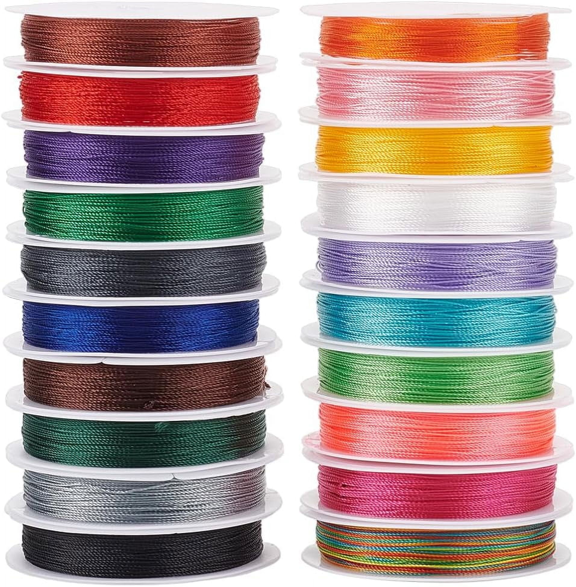 1set 20 Colors 219 Yards Beading String 0.4 mm Chinese Knotting Cord ...