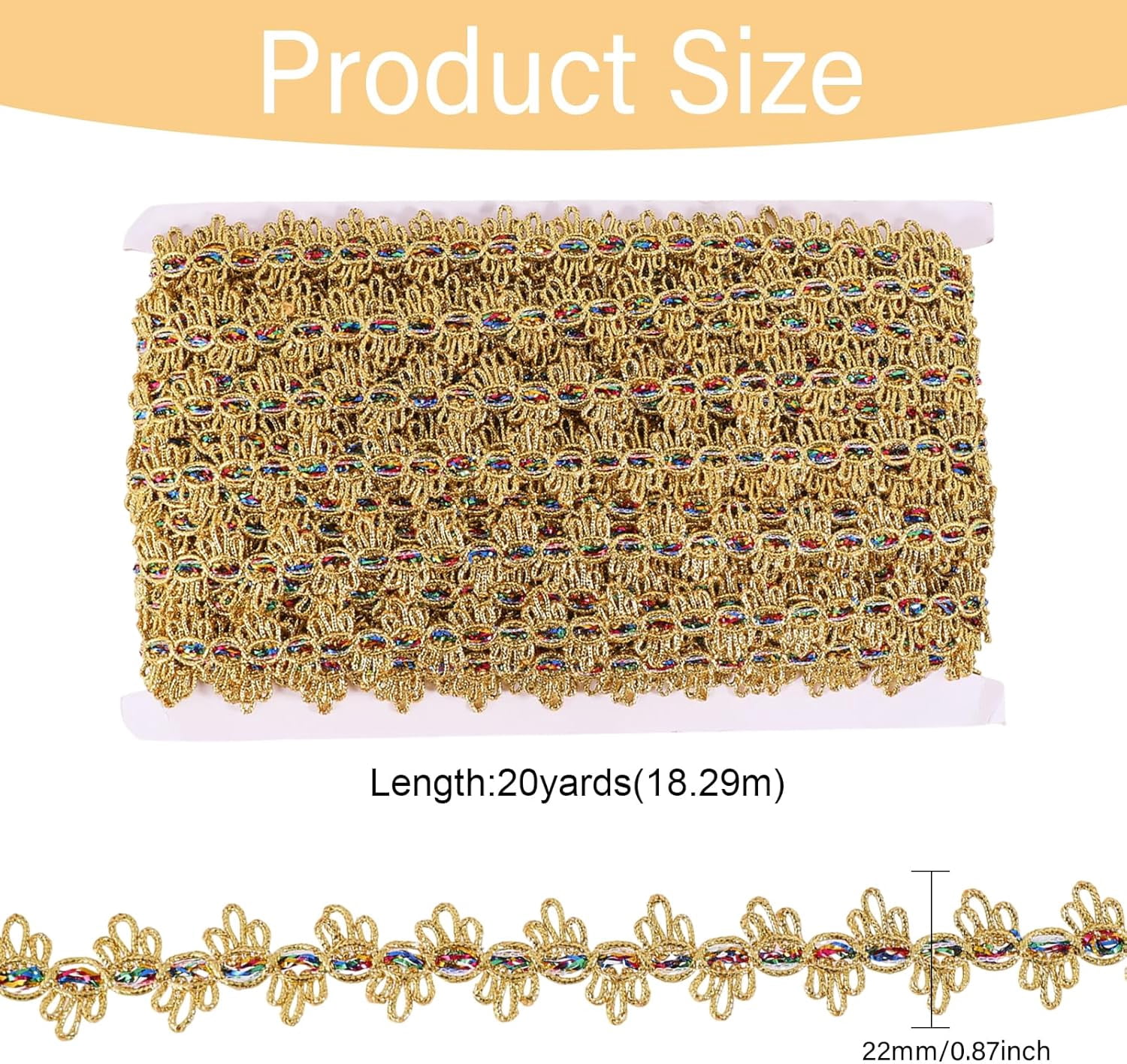 1set 20 Yards Polyester Glitter Leaf Lace Trim Ribbon Wide Stretch ...