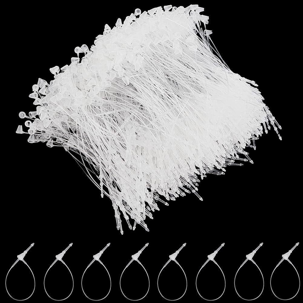 1set 2000Pcs 3 Inch Plastic Tag Loops Fastener Hang Tag Snap Lock Pins ...