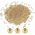 1set 2000Pcs CCB Plastic Beads Round Light Gold 5x4.5mm Hole: 1.5mm ...