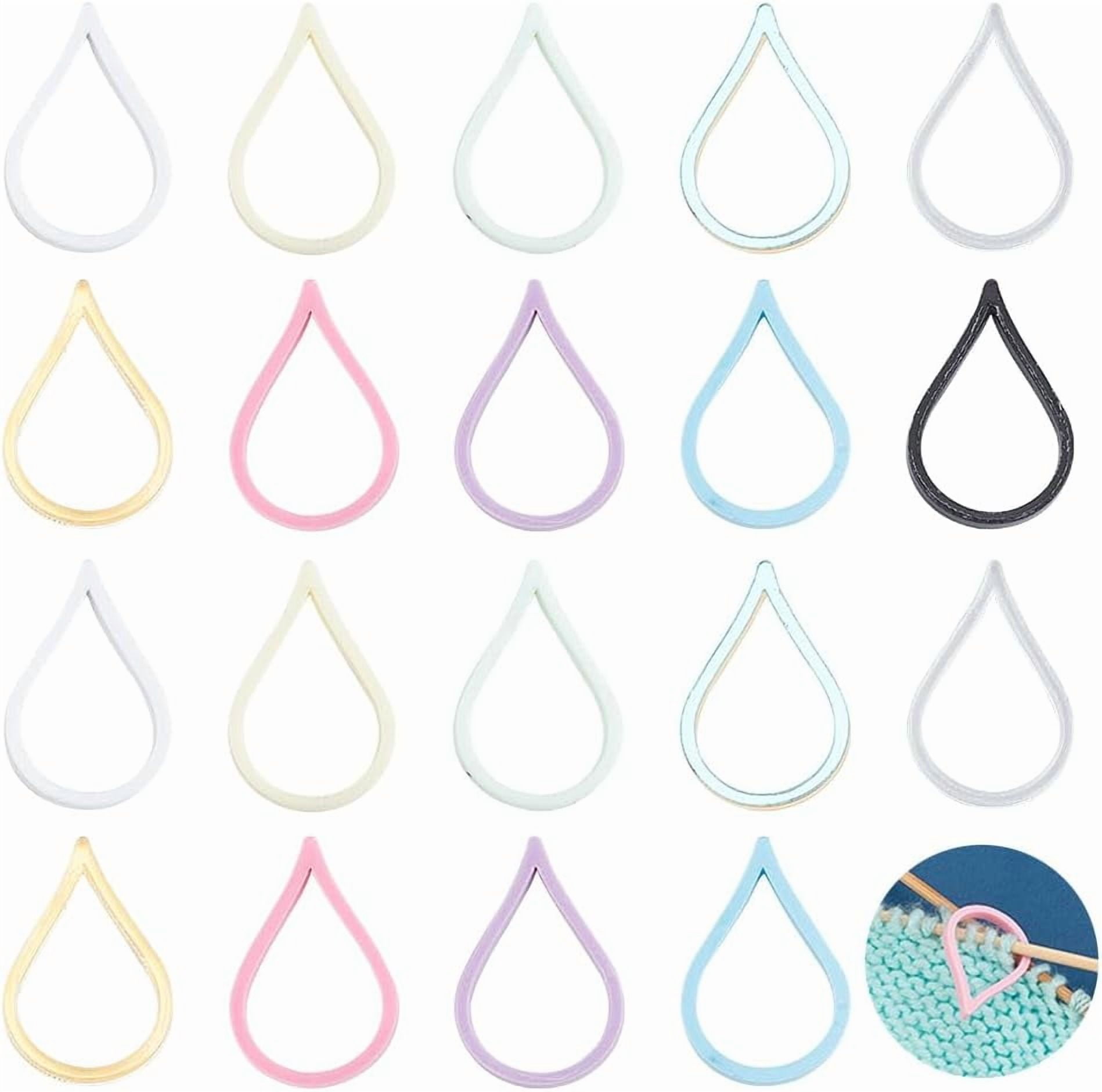 1set 20pcs Stitch Marker for Crocheting and Knitting Teardrop Shape 10 ...