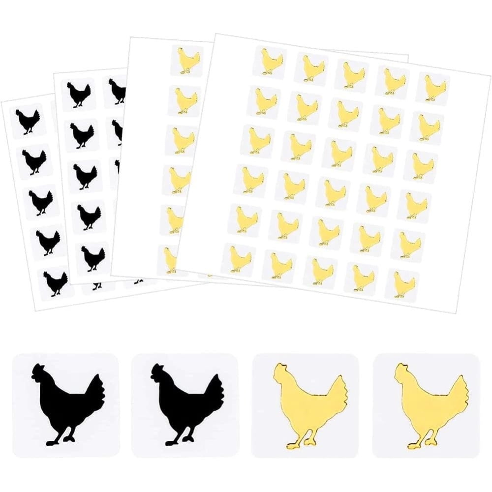 1set 2400pcs 2colors Wedding Meal Stickers Chicken Pattern Meal Choice ...
