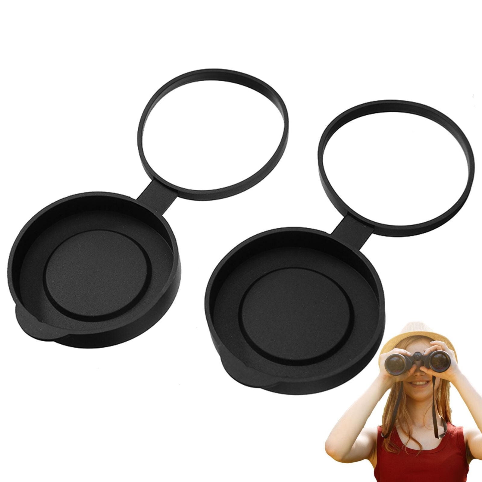 1set/2PCS 10x42 Durable Rubber Len Cover Caps For Binoculars Objective ...