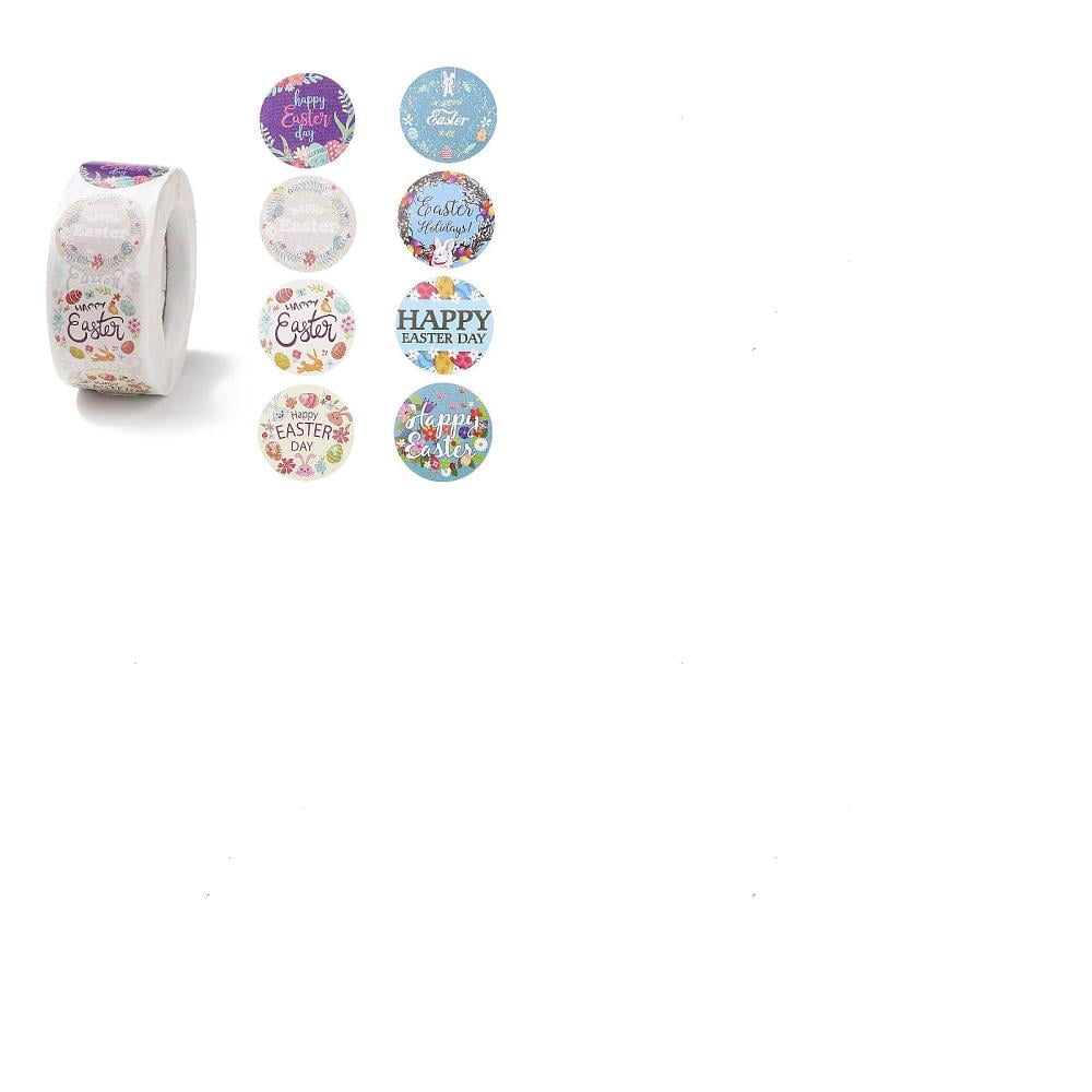 1set 2rolls Easter Theme Self Adhesive Paper Sticker rolls with Rabbit ...