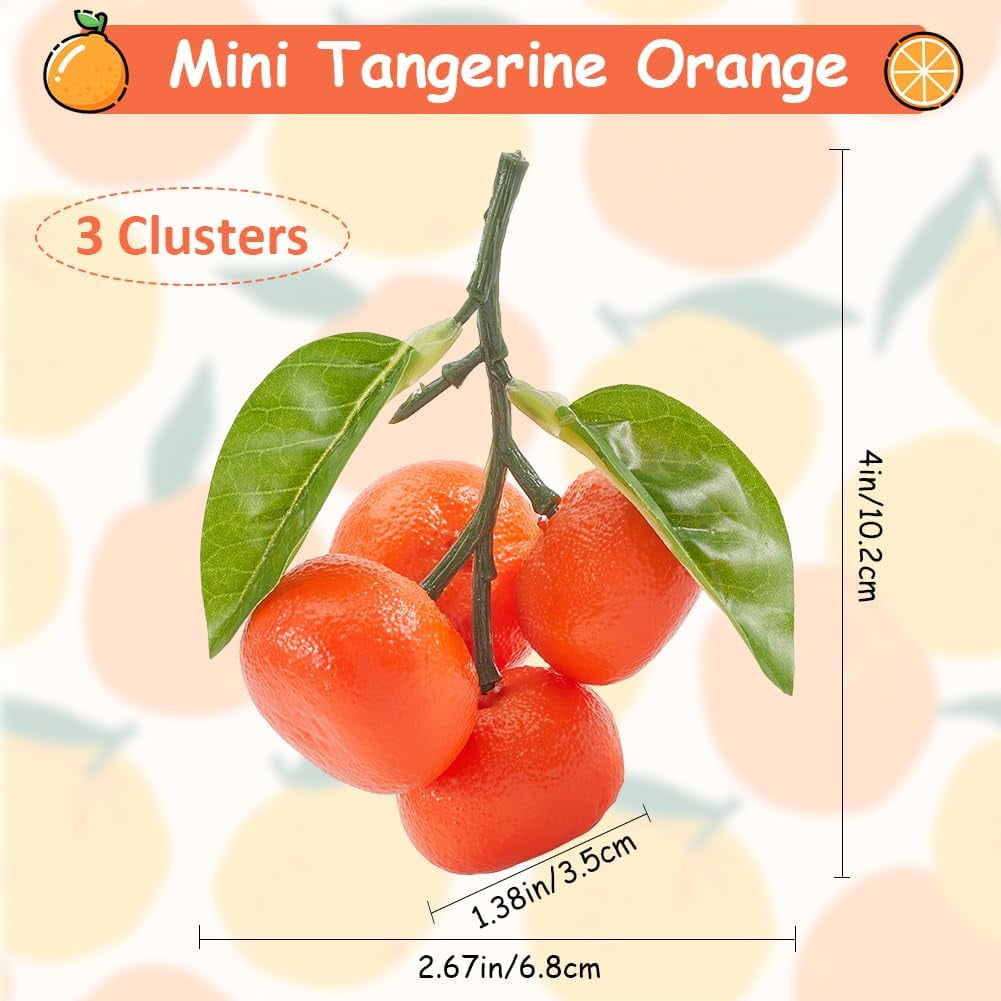 1set 3 Clusters Artificial Orange Oranges Realistic Simulation Mini ...