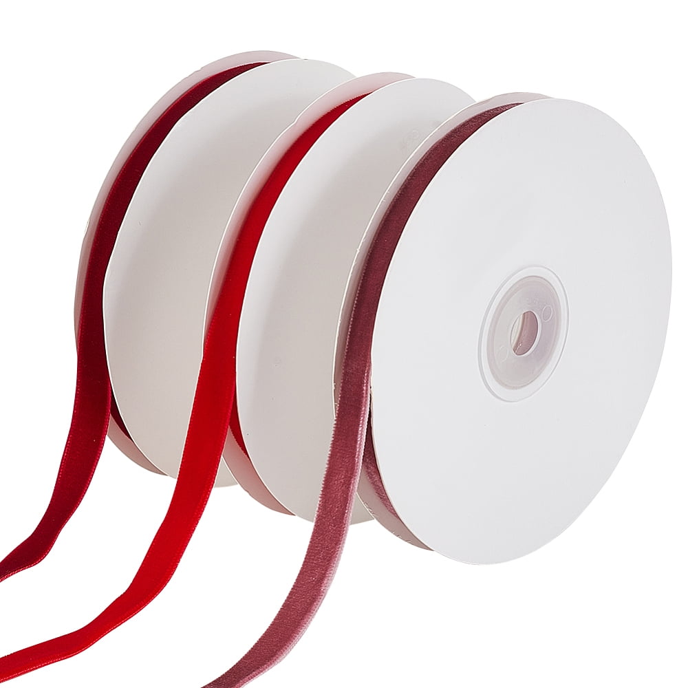 1set 3 rolls 3 colors Single Face Velvet Ribbon for Making Gift ...