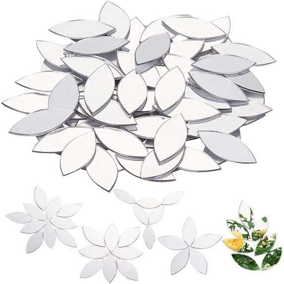1set 300pcs Self-Adhesive Acrylic Mosaic Tiles Mirror Effect Tiles for ...